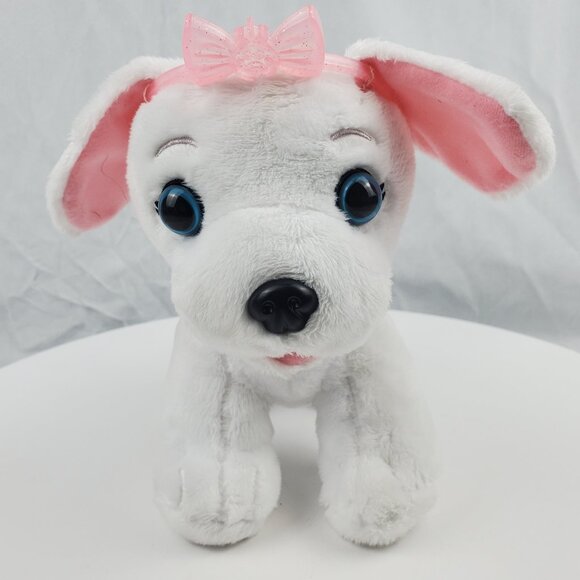 Disney | Toys | Disney Princess Style White Dog Plush Stuffed Toy Pink ...
